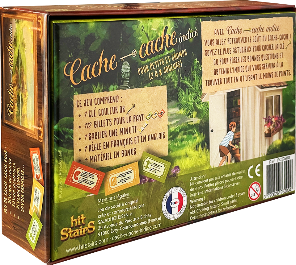 Le jeu Cache-Cache Indice - jeu de cache-cache et d'indices